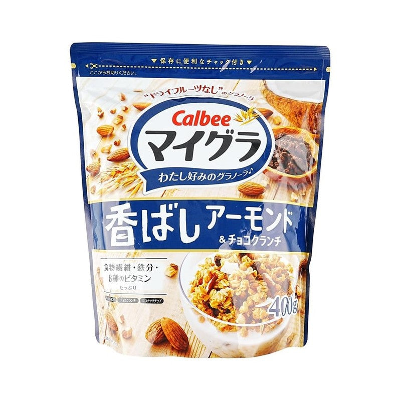 [Self-operated] Japanese Calbee Calbee Caramel Almond Chocolate Cereal Oatmeal 400g Nutritious ...