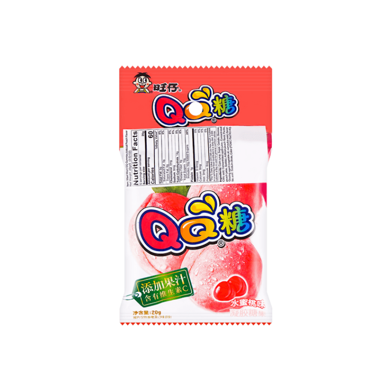 【自营】中国旺旺 旺仔QQ糖 水蜜桃味 20g 小包装橡皮糖水果果汁软糖幼儿园儿童节日糖果分享零食 – Beauty Corner