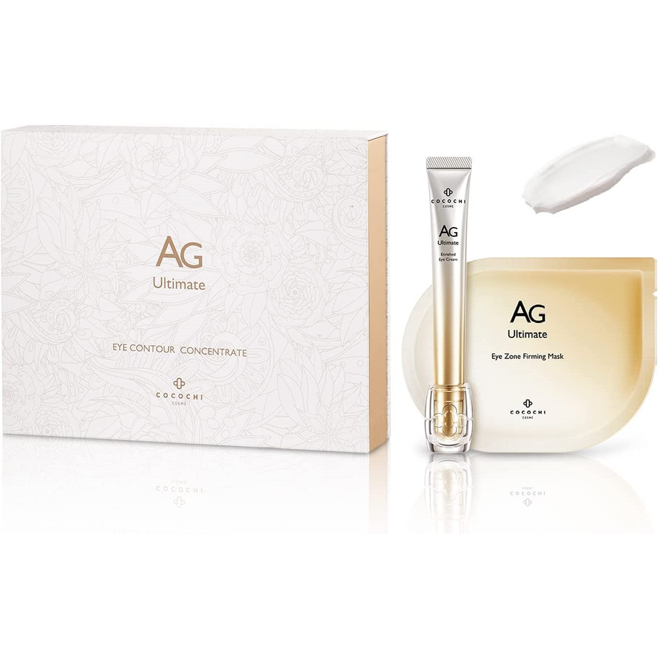 【自营】日本COCOCHI AG抗糖双闪修护眼霜套盒 闪光眼霜15ml+闪光眼膜5对 淡化黑眼圈细纹焕亮眼周 – Beauty Corner