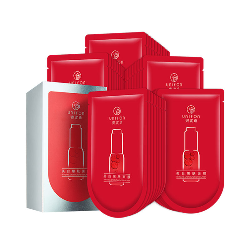 【自营】中国UNIFON御泥坊 美白嫩肤面膜 20片入 补水保湿提亮玻尿酸烟酰胺淡斑美白 – Beauty Corner